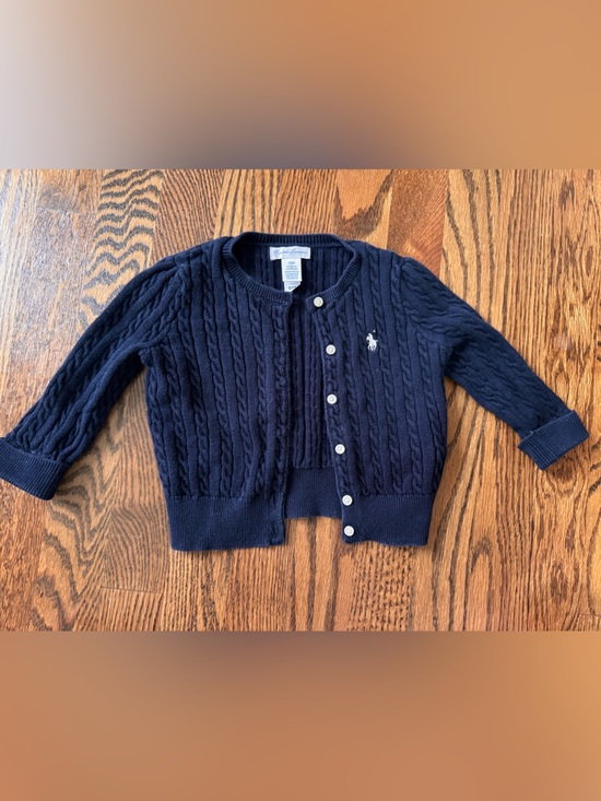 Ralph Lauren | Shirts & Tops | Ralph Lauren Navy Cable Knit Cardigan ...